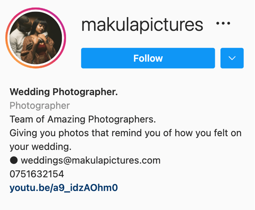 500 Best Instagram Bios For Wedding Photographers - Starter Story