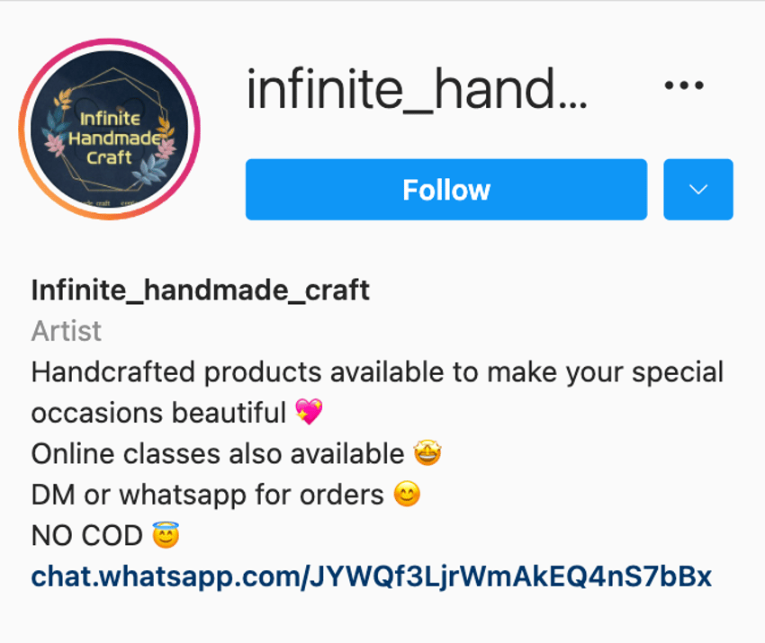 190 Best Instagram Bios For Handmade Crafts Business [2022] - Starter